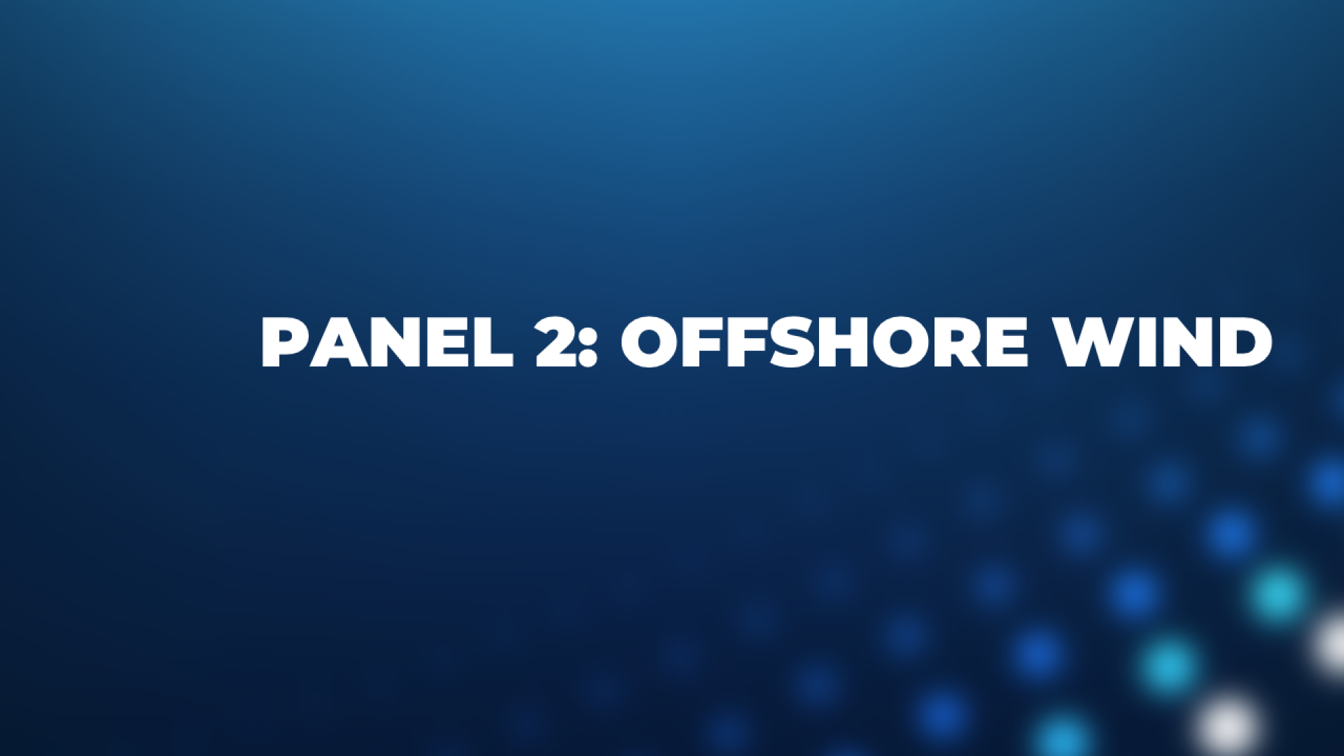 Panel: Offshore Wind